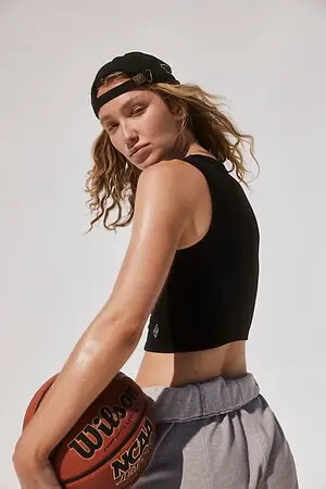 Free People Ribbed Muscle Tank - Black