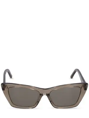 Saint Laurent Sl 276 Mica Recycled Acetate Sunglasses Brown,grey