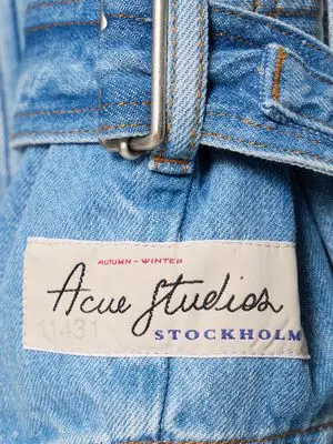 Acne Studios Long Denim Trench Coat W/ Belt