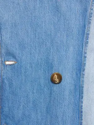 Acne Studios Long Denim Trench Coat W/ Belt