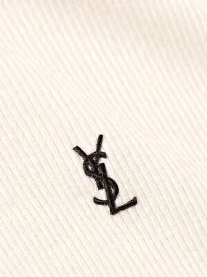 Saint Laurent Slim-fit Logo-embroidered Ribbed Tank Top