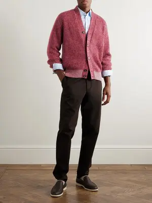 Loro Piana Sey Ribbed Cashmere And Silk-blend Cardigan