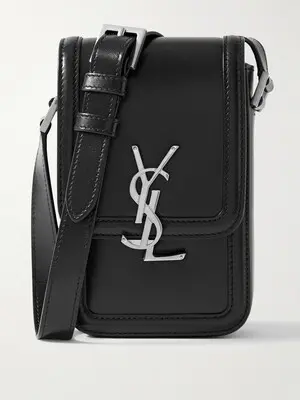 Saint Laurent Solferino Mini Leather Messenger Bag - Black