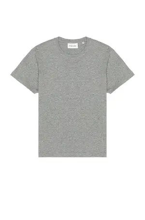FRAME Duo Fold Tee In Grey - Heather Grey