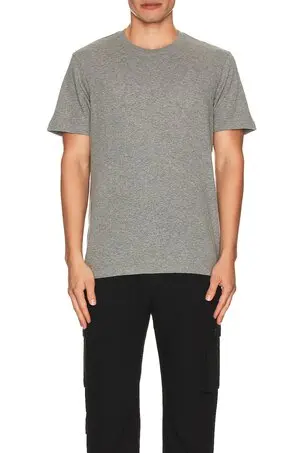 FRAME Duo Fold Tee In Grey - Heather Grey