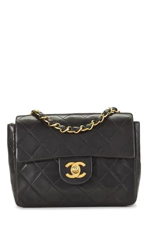 CHANEL Chanel Quilted Lambskin Half Flap Mini
