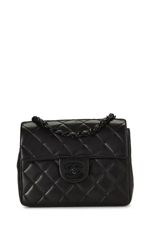 CHANEL Chanel Quilted Lambskin Half Flap Mini