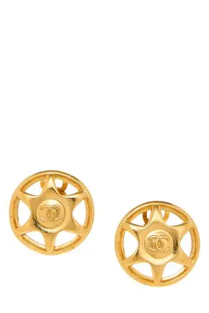Chanel Star Badge Earrings