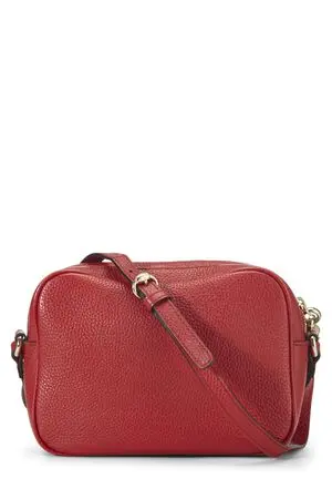 Gucci Grained Leather Soho Disco Bag - Red
