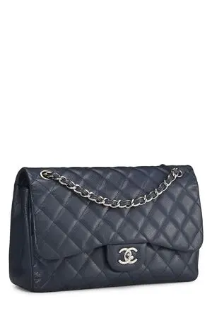 Chanel Quilted Caviar Classic Double Flap Shoulder Bag
