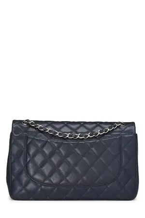 Chanel Quilted Caviar Classic Double Flap Shoulder Bag