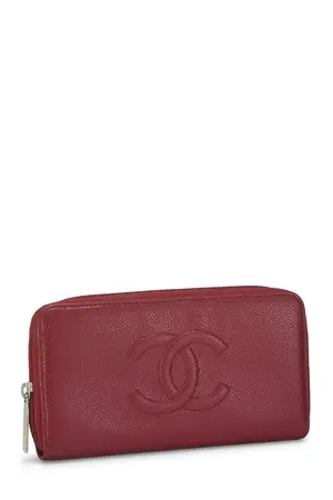Chanel Caviar Zip Around Wallet