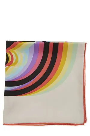 Hermès White & Multicolor 'brides De Gala' Silk Scarf 90