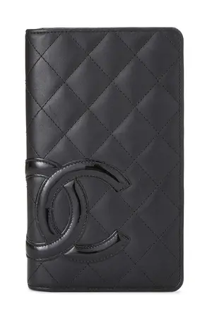 Chanel Quilted Calfskin Cambon Wallet - Black
