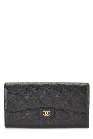 Chanel Caviar Classic Flap Wallet - Black