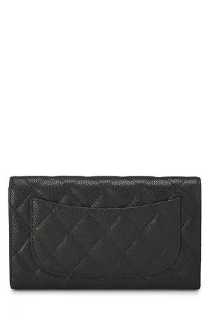Chanel Caviar Classic Flap Wallet - Black