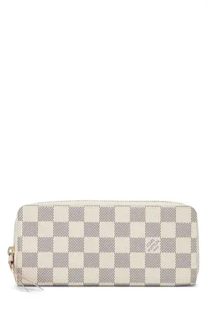 LOUIS VUITTON Damier Azur Clemence Wallet - Pink