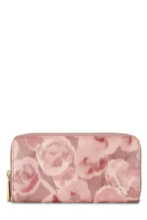 LOUIS VUITTON Monogram Vernis Ikat Flower Zippy Continental - Pink