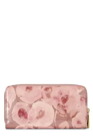 LOUIS VUITTON Monogram Vernis Ikat Flower Zippy Continental - Pink