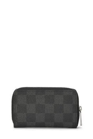 LOUIS VUITTON Damier Graphite Zippy Coin Purse - Black