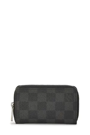 LOUIS VUITTON Damier Graphite Zippy Coin Purse - Black