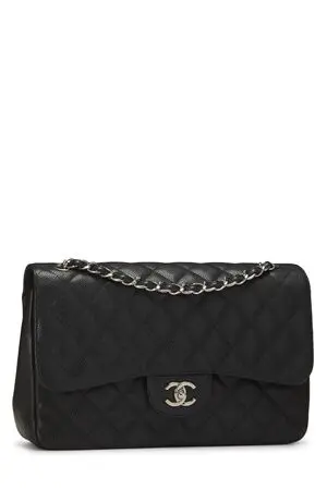 Chanel Quilted Caviar Classic Double Flap Shoulder Bag