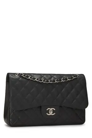 Chanel Quilted Caviar Classic Double Flap Shoulder Bag