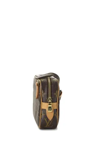 LOUIS VUITTON Monogram Canvas Pochette Marly Bandouliere - Brown