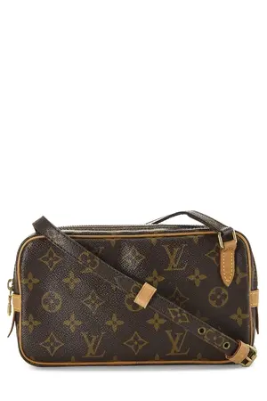 LOUIS VUITTON Monogram Canvas Pochette Marly Bandouliere - Brown