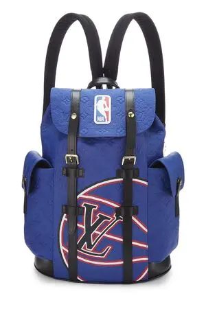 LOUIS VUITTON Taurillon Nba Christopher Backpack - Blue