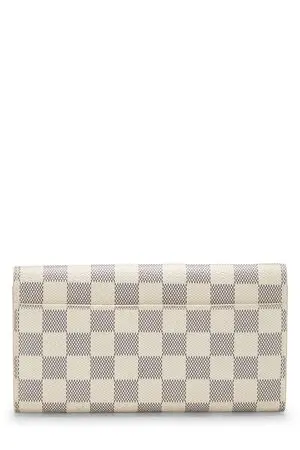 LOUIS VUITTON Damier Azur Sarah Wallet - White