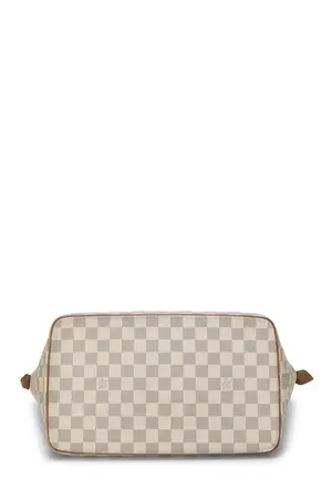 LOUIS VUITTON Damier Azur Saleya Tote Bag - White