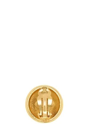 Chanel Vintage 'cc' Sunburst Clip On Earrings
