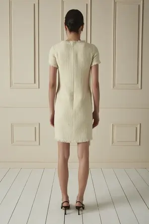 Chanel Fringe Tweed Shift Dress