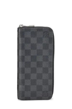 LOUIS VUITTON Damier Graphite Zippy Vertical Wallet - Black