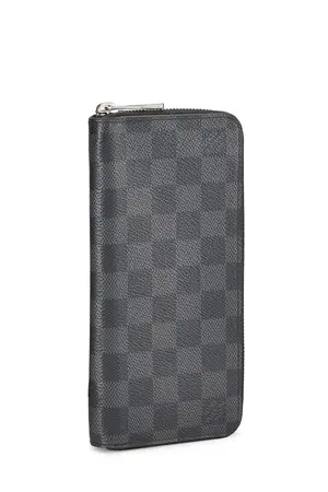 LOUIS VUITTON Damier Graphite Zippy Vertical Wallet - Black