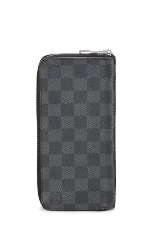 LOUIS VUITTON Damier Graphite Zippy Vertical Wallet - Black