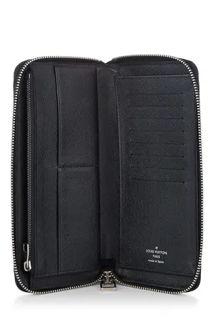 LOUIS VUITTON Damier Graphite Zippy Vertical Wallet - Black