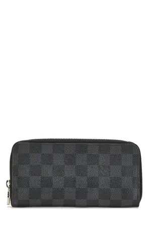LOUIS VUITTON Damier Graphite Zippy Vertical Wallet - Grey