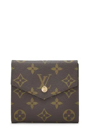 LOUIS VUITTON Monogram Canvas Monnaie Double Snap Wallet - Brown