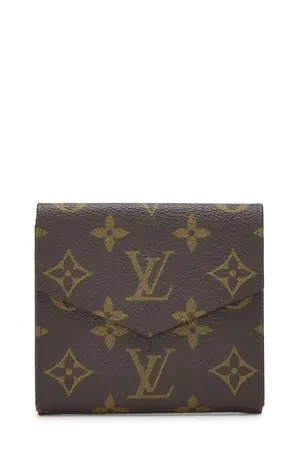 LOUIS VUITTON Monogram Canvas Monnaie Double Snap Wallet