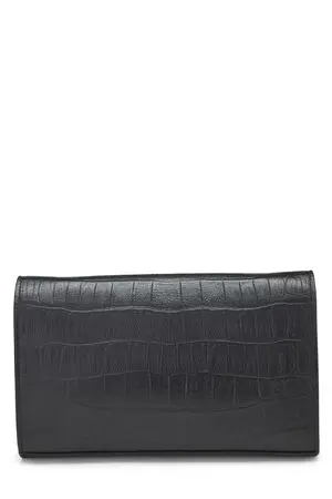 Saint Laurent Embossed Crocodile Wallet On Chain