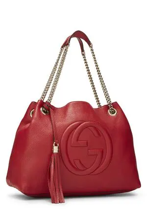 Gucci Soho Chain Tote - Red