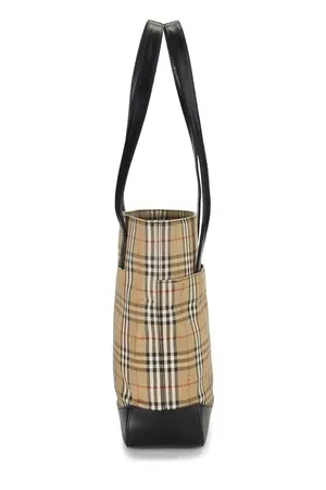 Burberry Haymarket Check Pocket Shoulder Bag - Black