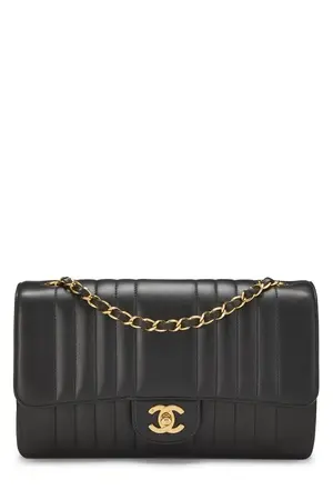 Chanel Lambskin Vertical Flap Bag - Black