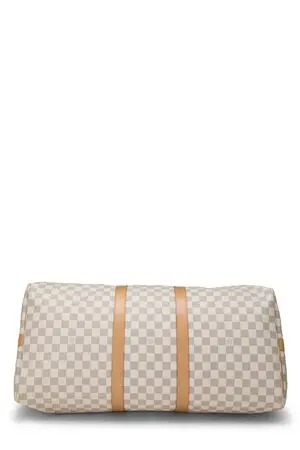 LOUIS VUITTON Damier Azur Keepall Bandouliere 55 - White