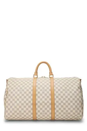 LOUIS VUITTON Damier Azur Keepall Bandouliere 55 - White