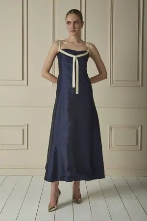 PATOU Dupioni Silk Evening Gown