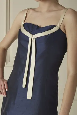 PATOU Dupioni Silk Evening Gown