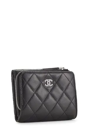 Chanel Quilted Lambskin Compact Wallet